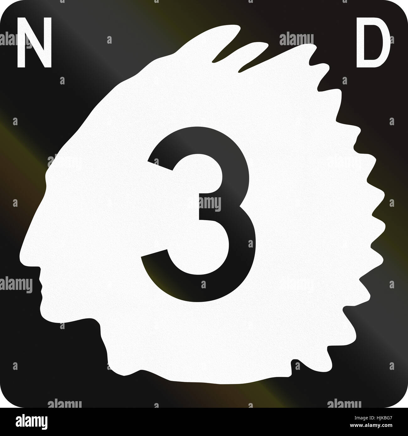 North Dakota Highway Route shield used in the US Stock Photo - Alamy