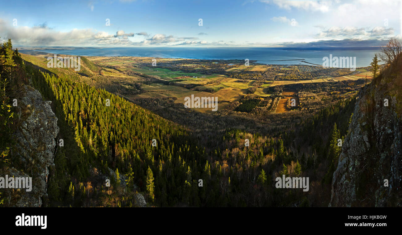 field, cliff, panoramic, salt water, sea, ocean, water, mountain ...