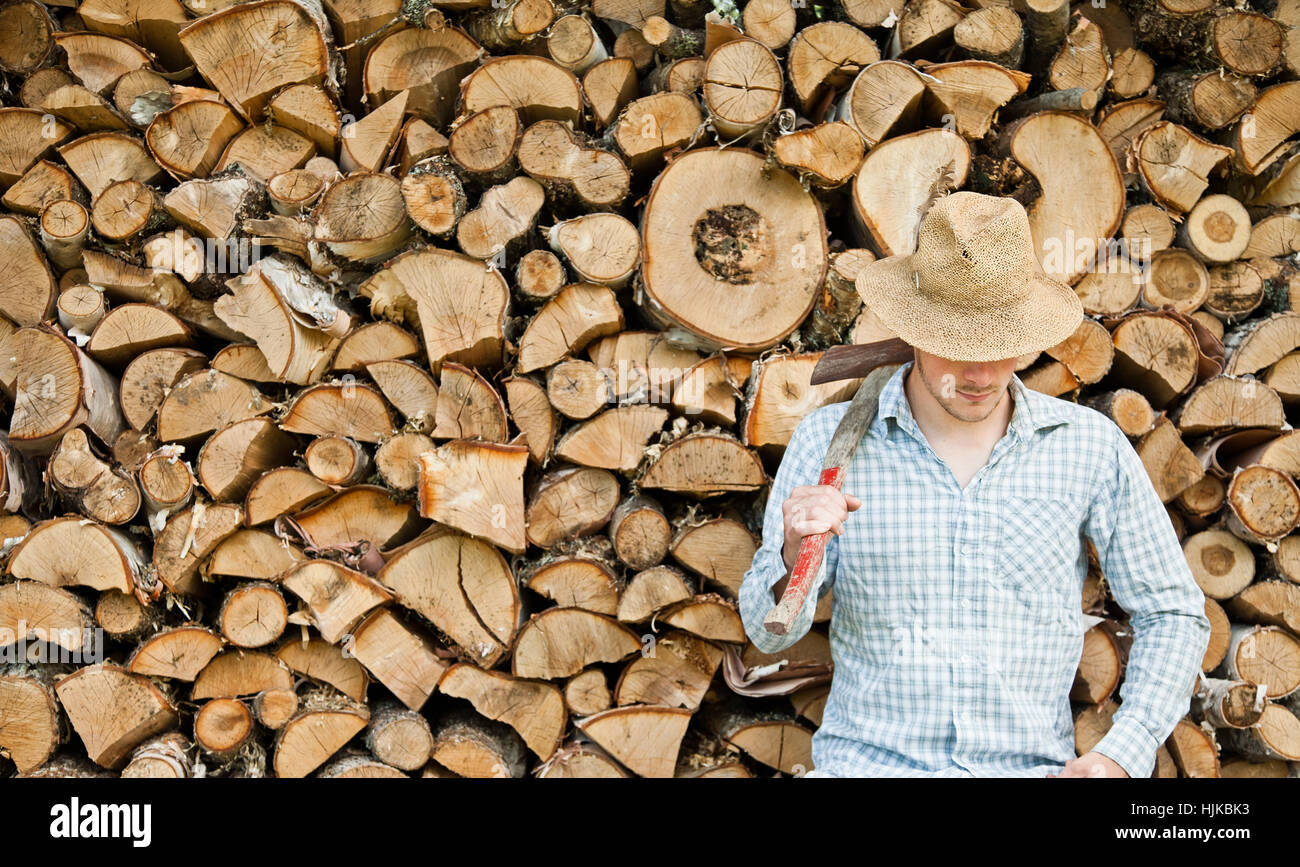 guy, tool, object, tree, industry, wood, strong, male, masculine, hat ...