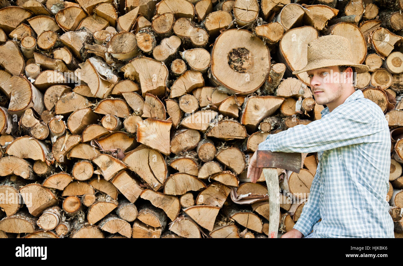 guy, tool, object, tree, industry, wood, strong, male, masculine, hat ...