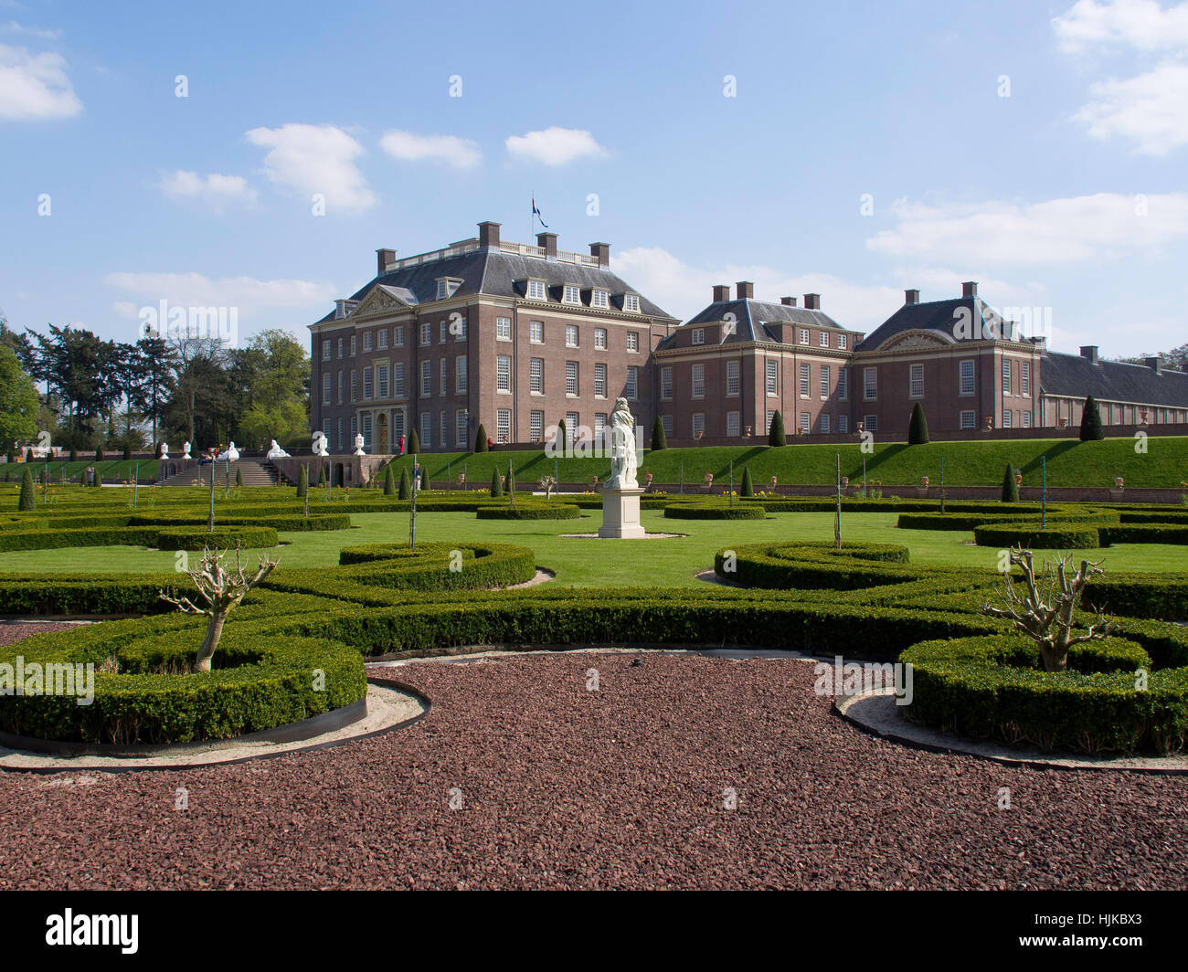 holland, chateau, castle, house, building, park, garden, columns ...