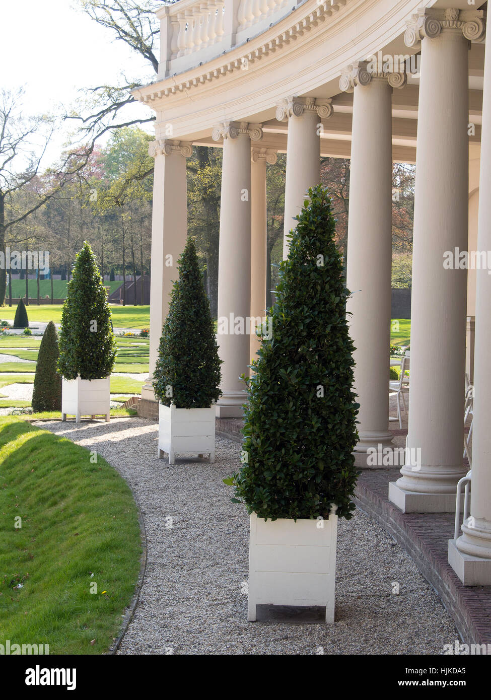 park, holland, chateau, castle, tower, park, garden, statue, columns ...