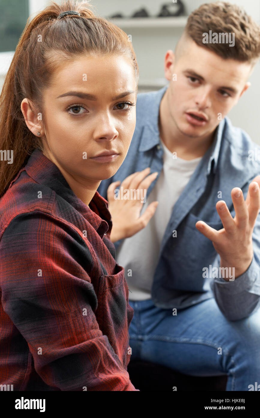 Teenage Couple Having Relationship Difficulties Stock Photo - Alamy