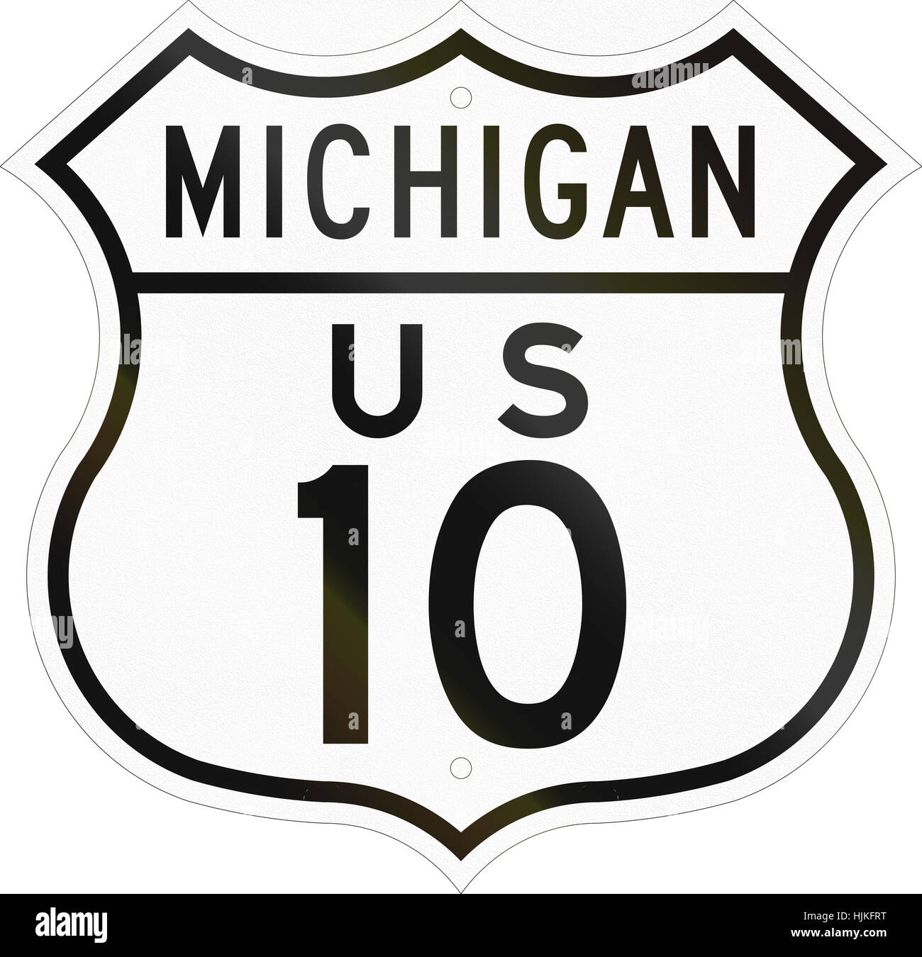 Historic Michigan Highway Route shield from 1948 used in the US Stock ...