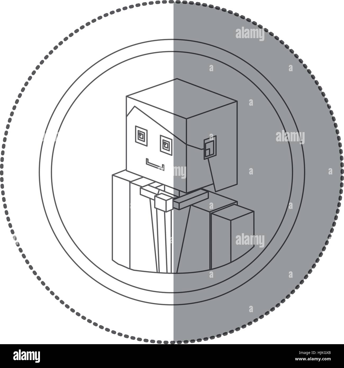 silhouette sticker lego with portrait man with formal suit vector ...