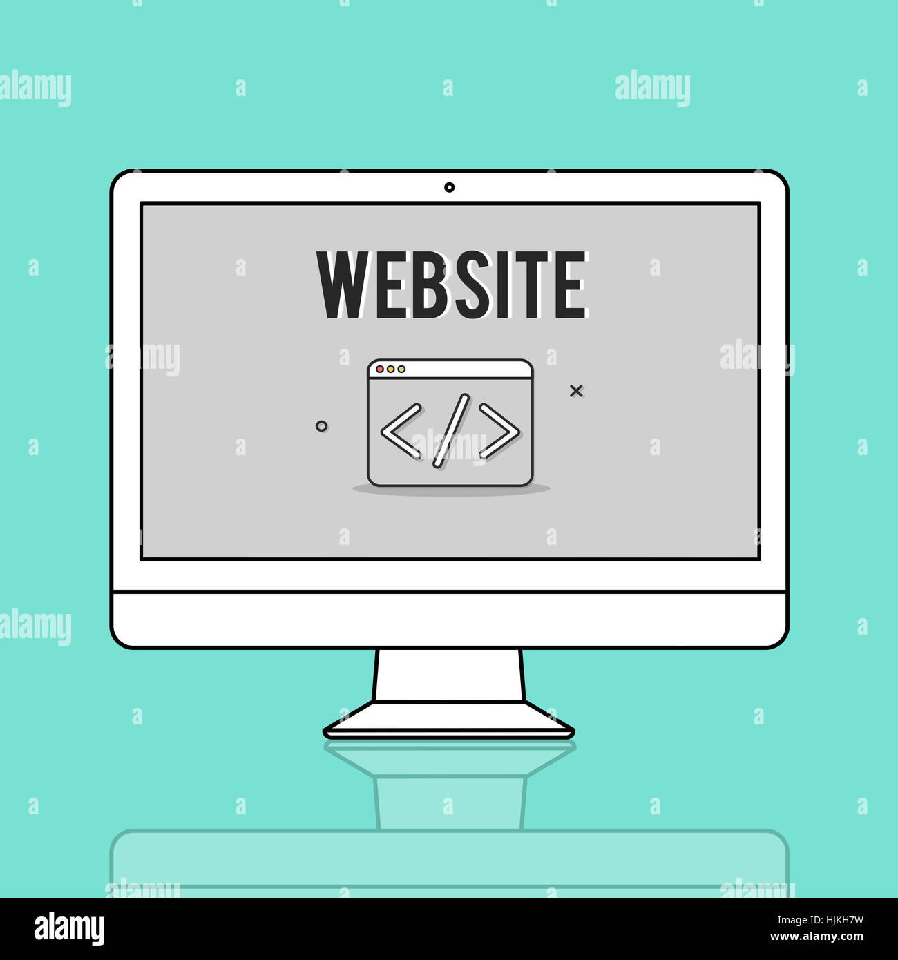 Web Development Symbol Icon Concept Stock Photo - Alamy