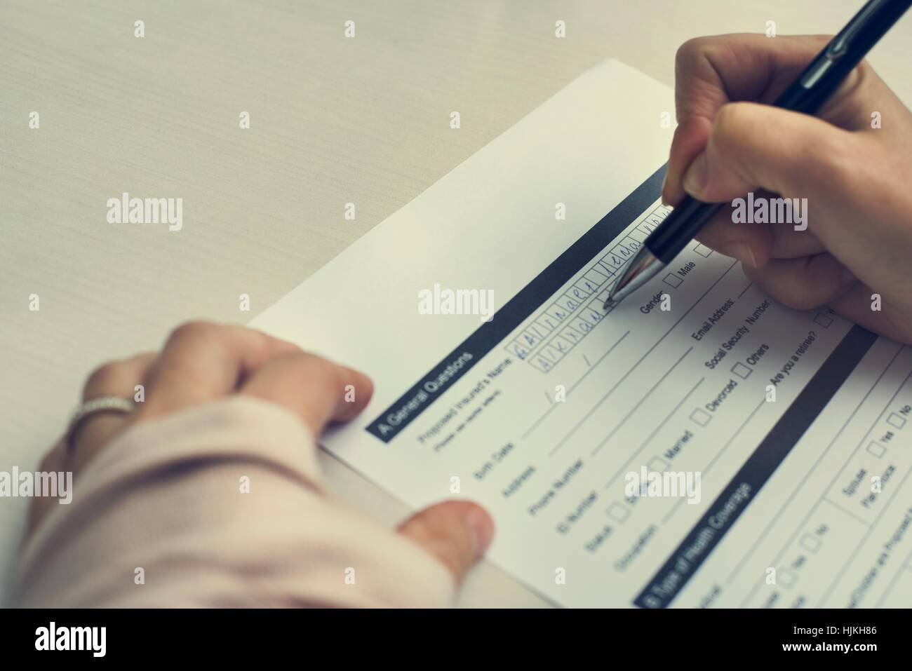 Application Form Filling Applying Concept Stock Photo - Alamy