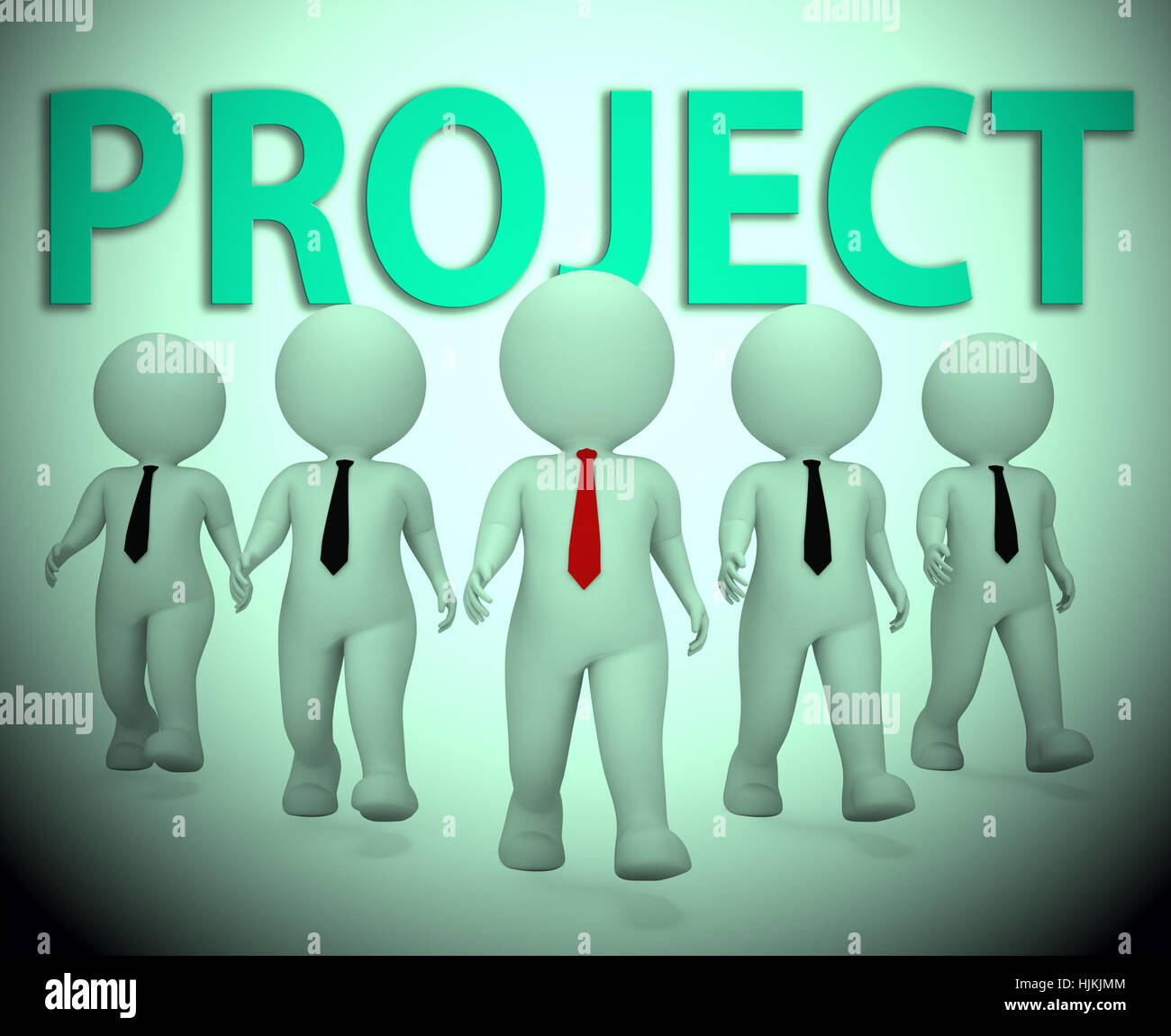 Project Businessmen Characters Meaning Commercial Scheme 3d Rendering ...