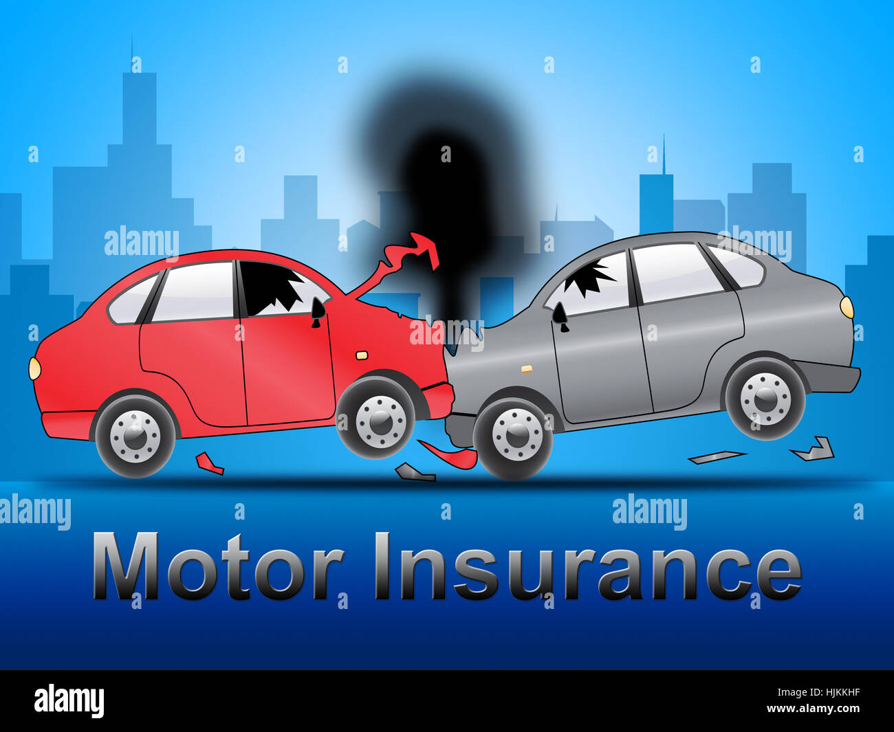 Motor Insurance Crash Shows Car Policy 3d Illustration Stock Photo - Alamy