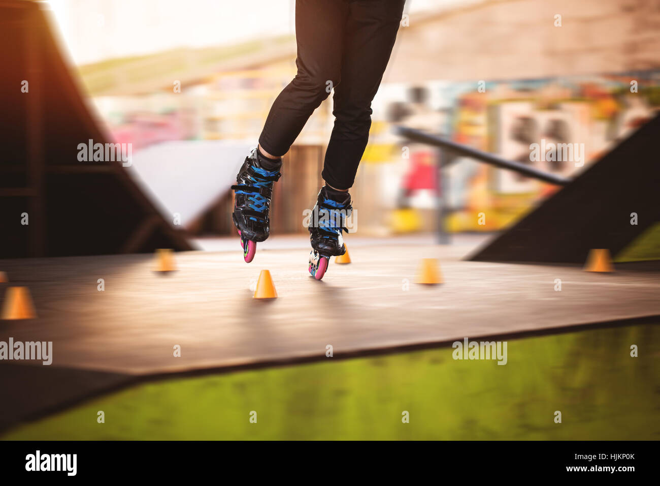Rollerblades leg hi-res stock photography and images - Alamy