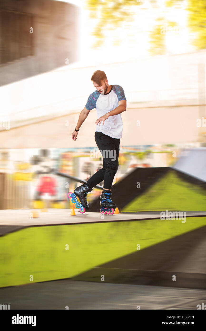 Inline speed slalom hi-res stock photography and images - Alamy