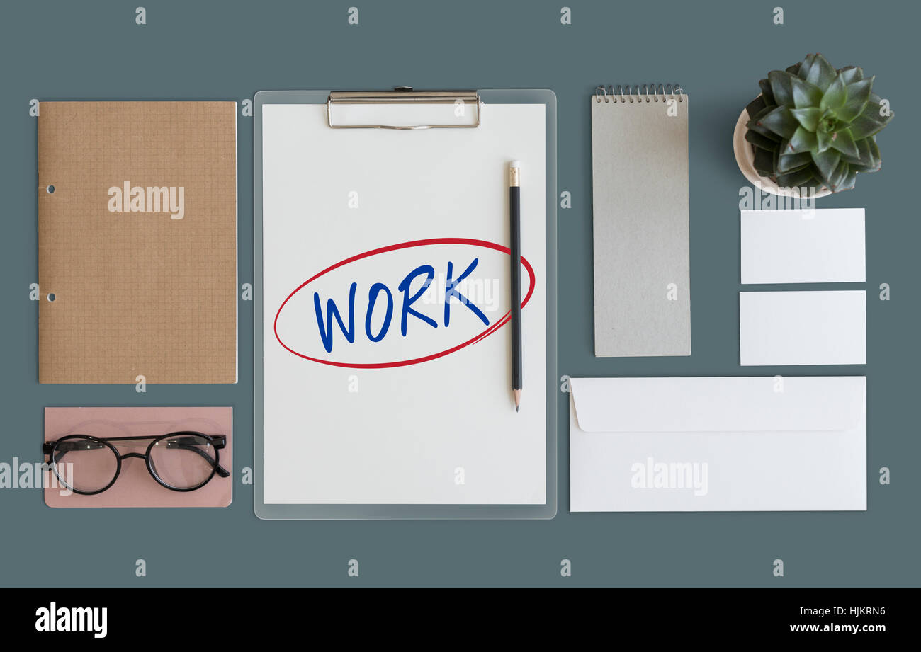 Work Business Organisation Stamp Concept Stock Photo - Alamy