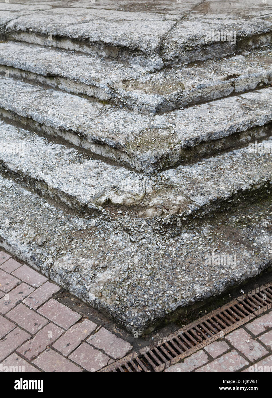 broken rung old stairs Closeup Stock Photo - Alamy