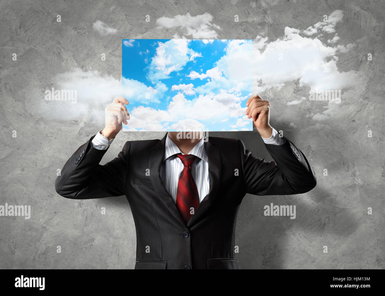 Image businessman holding message hi-res stock photography and images ...