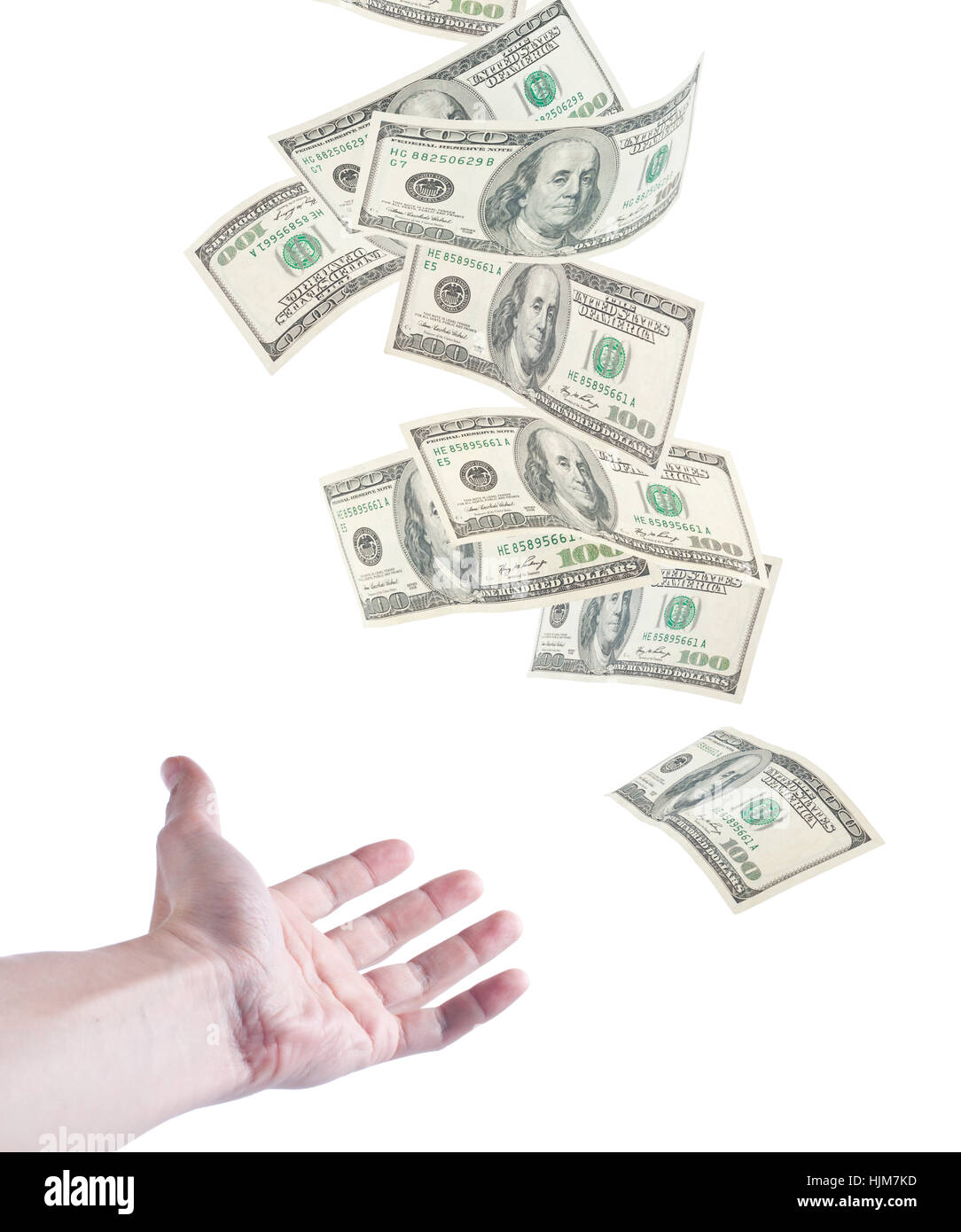 Us dollars in palm hi-res stock photography and images - Alamy