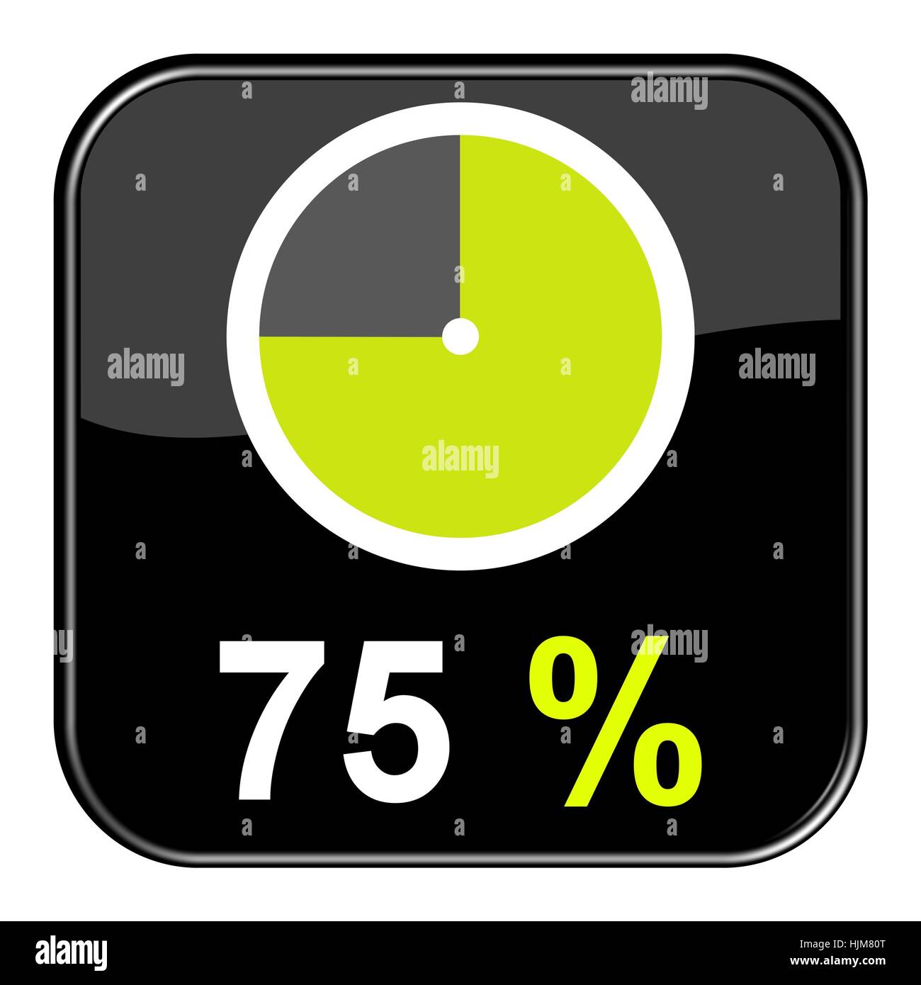 button: 75% percent Stock Photo - Alamy