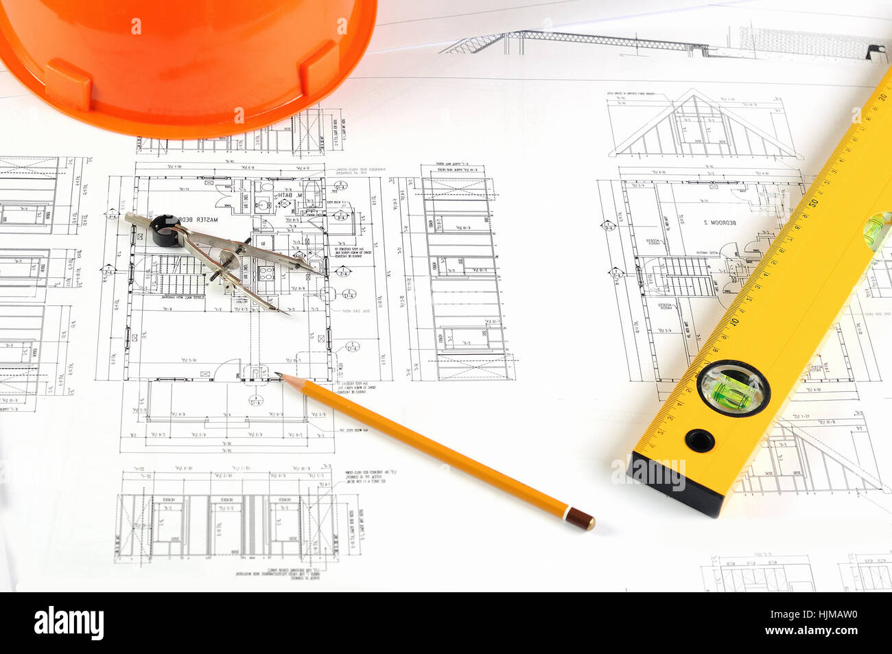 Engineering architecture drawings yellow hi-res stock photography and ...