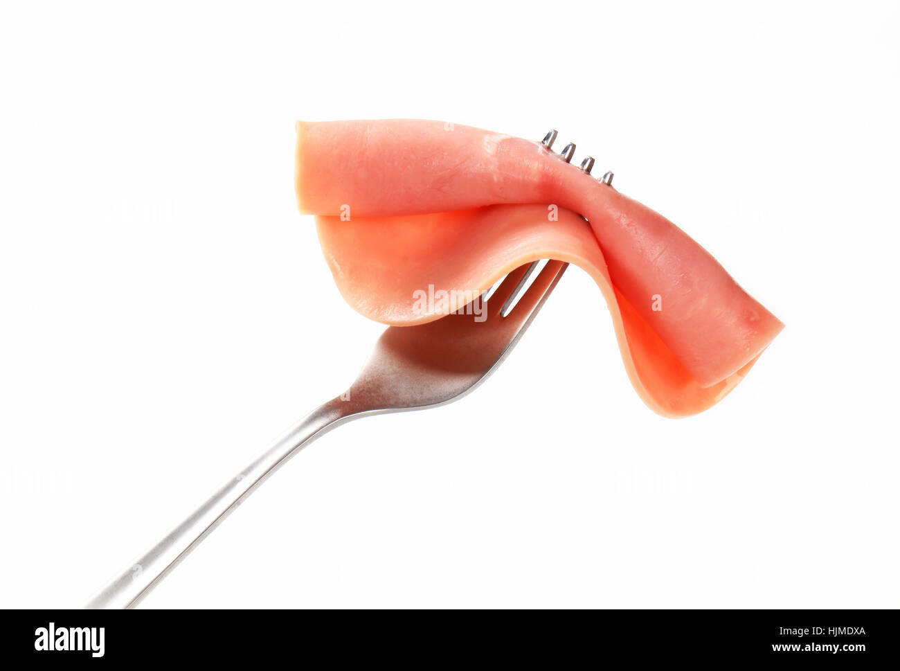 food, aliment, isolated, metal, ham, appetizer, salty, slice, cold cuts ...