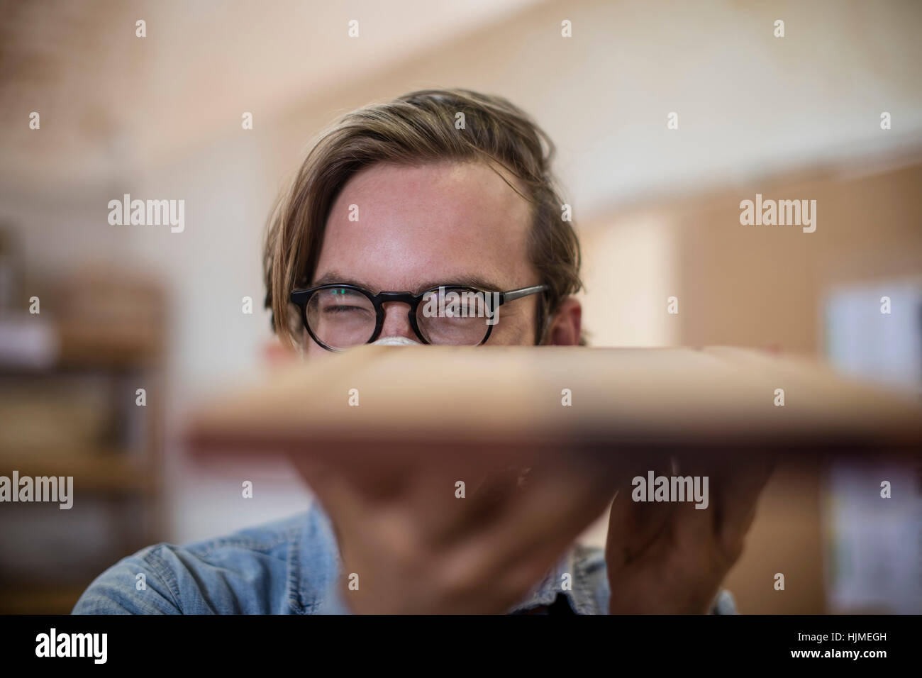 Craftsman working in wood work Stock Photo - Alamy