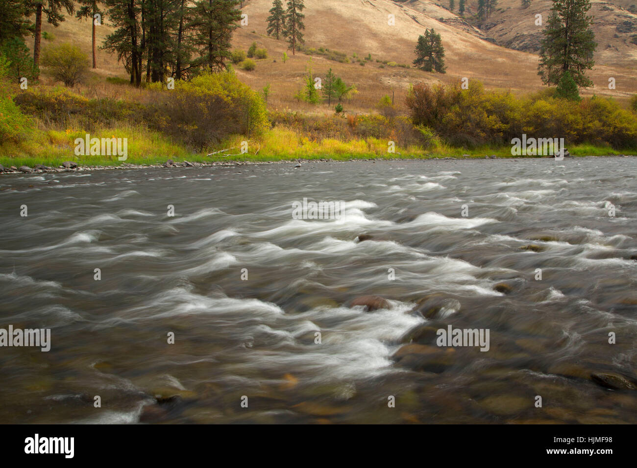 Wallowa River, Minam State Park, Oregon Stock Photo - Alamy
