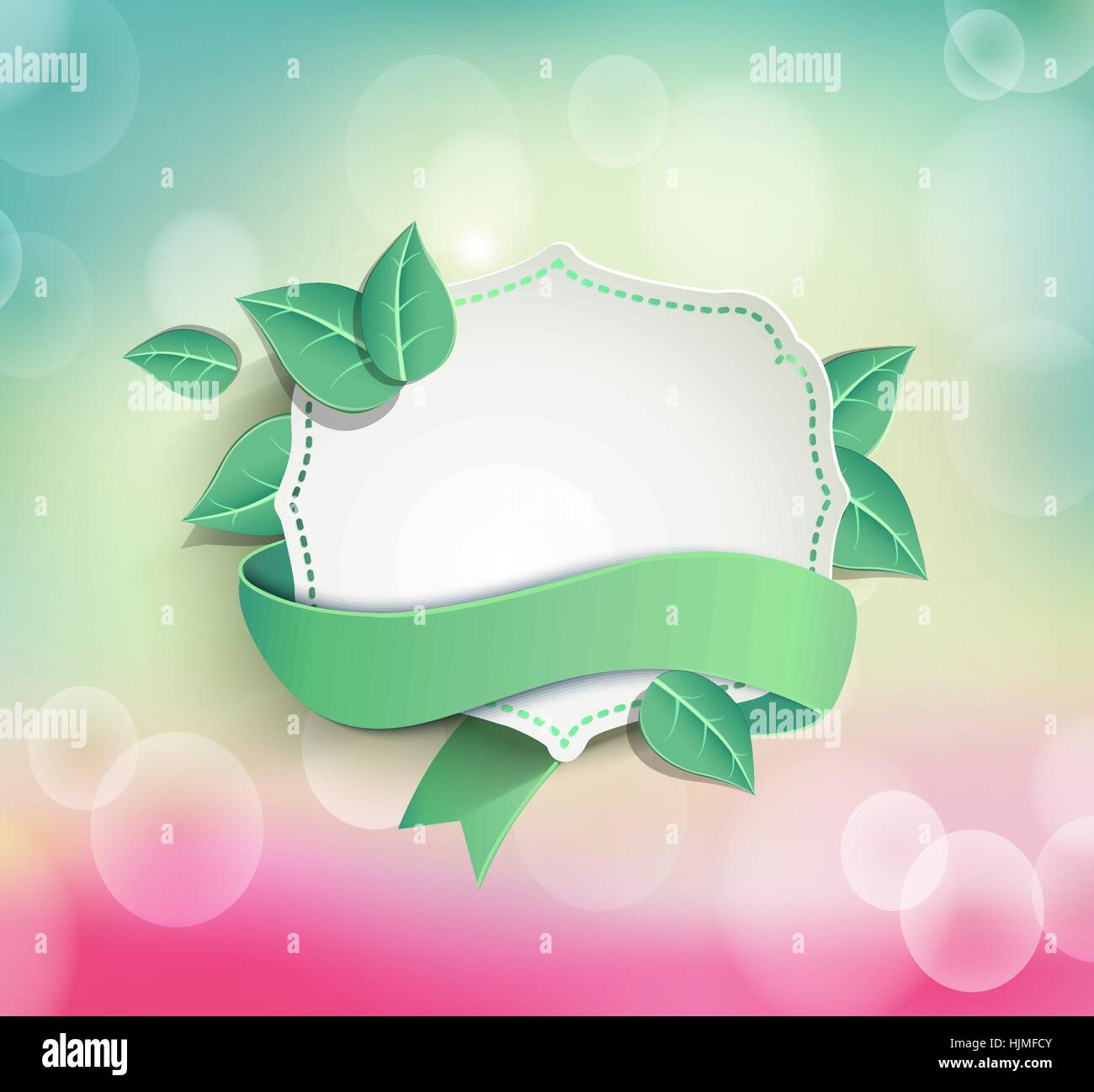 Frame leaves on background Stock Vector Images - Alamy