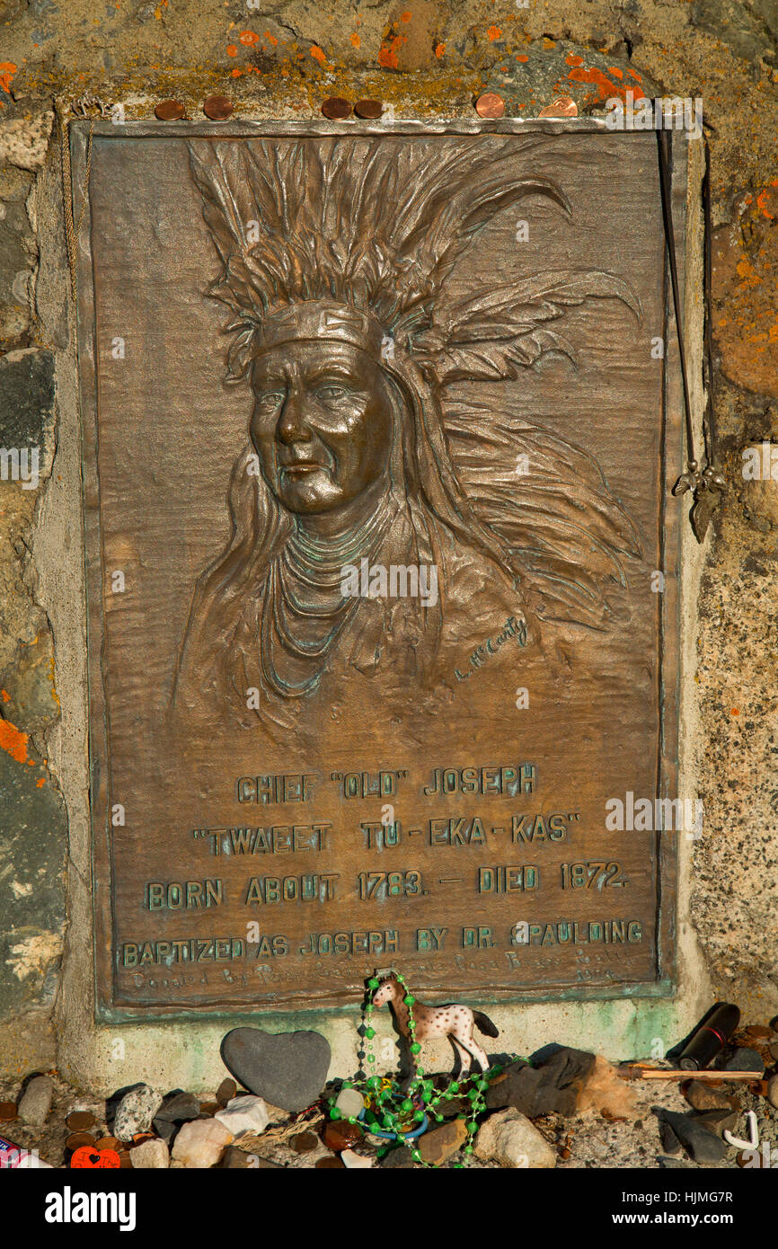 Chief Joseph grave plaque, Nez Perce National Historical Park, Joseph ...