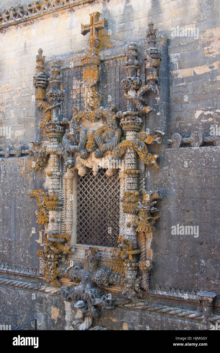 Manueline Window, Convento de Cristo, UNESCO World Heritage Site, Tomar ...