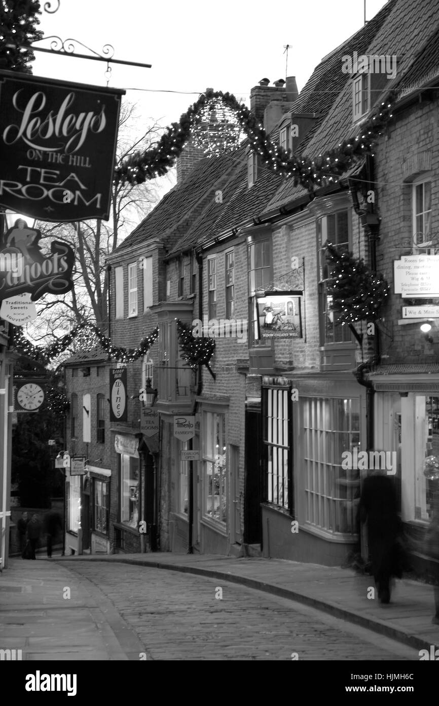 Steep Hill, Lincoln City, Lincolnshire County, England, UK Stock Photo ...