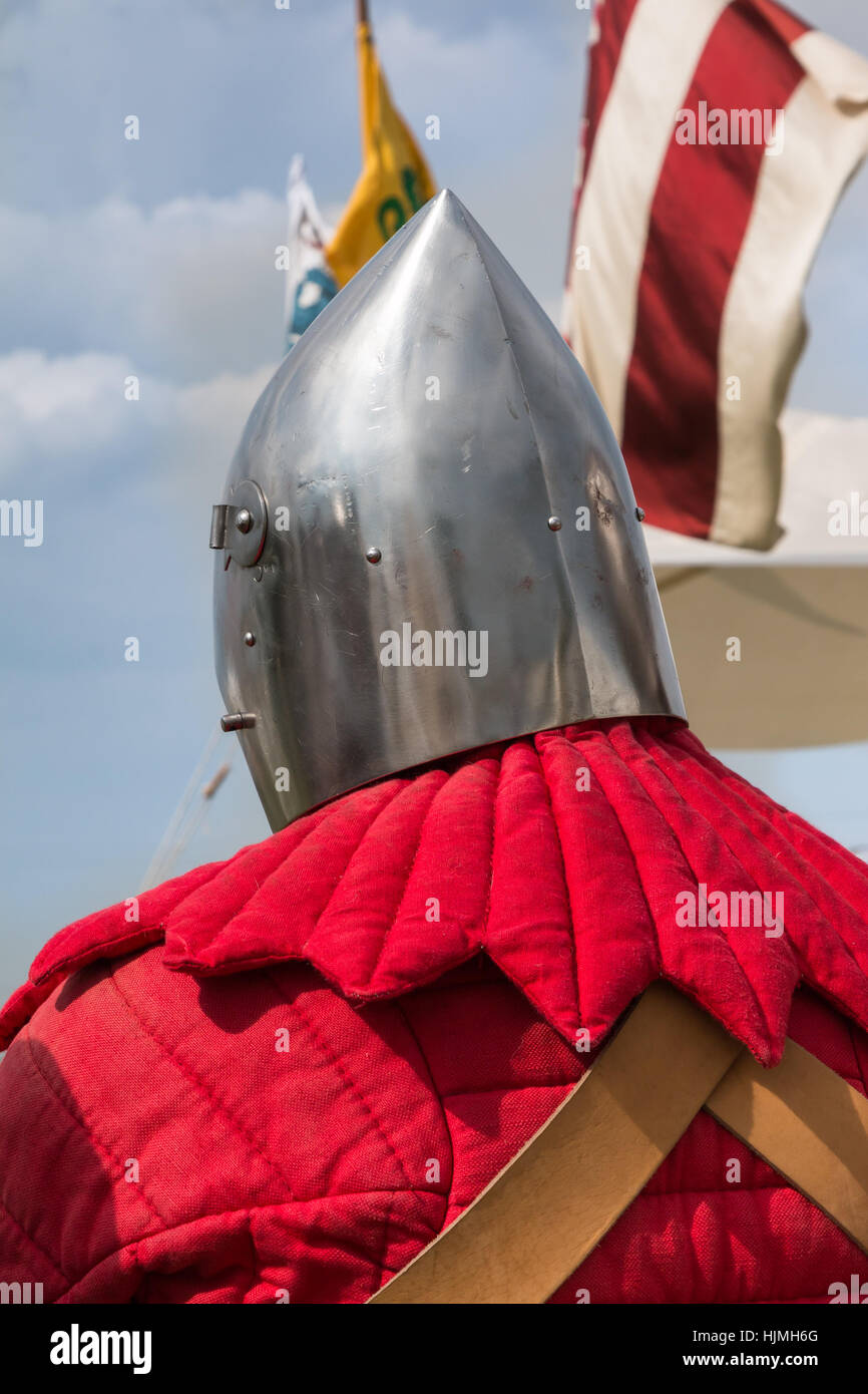 Knights silver helmets hi-res stock photography and images - Alamy