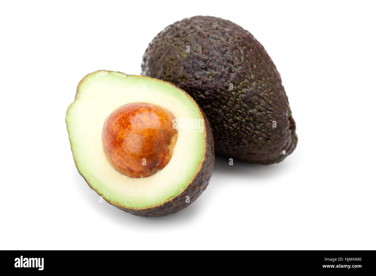 Avocado single fruit on white hi-res stock photography and images - Alamy