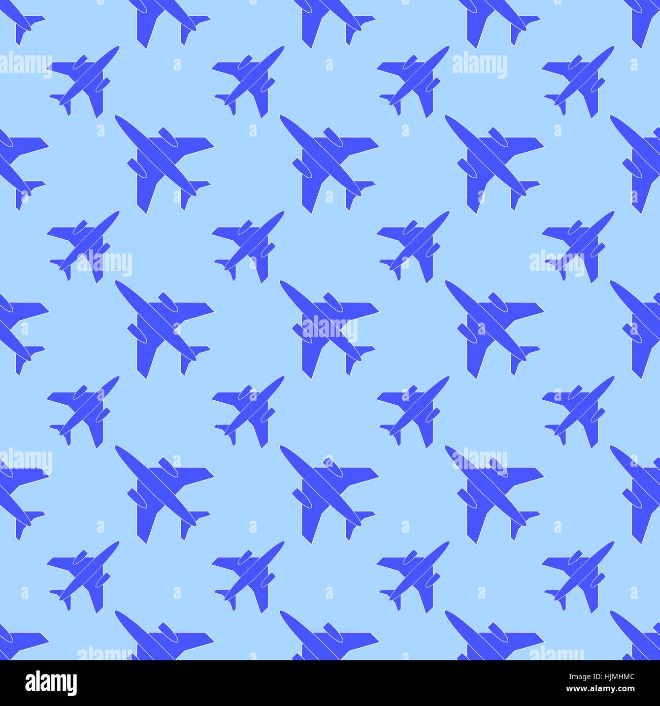 Airplane Silhouette Seamless Pattern Stock Vector Image & Art - Alamy