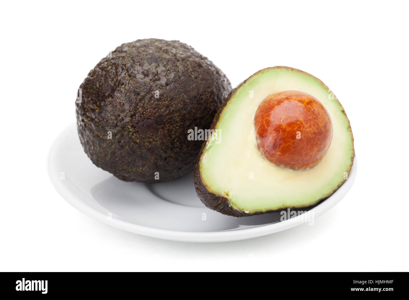 avocado fruit isolated on white background with clipping path and soft ...