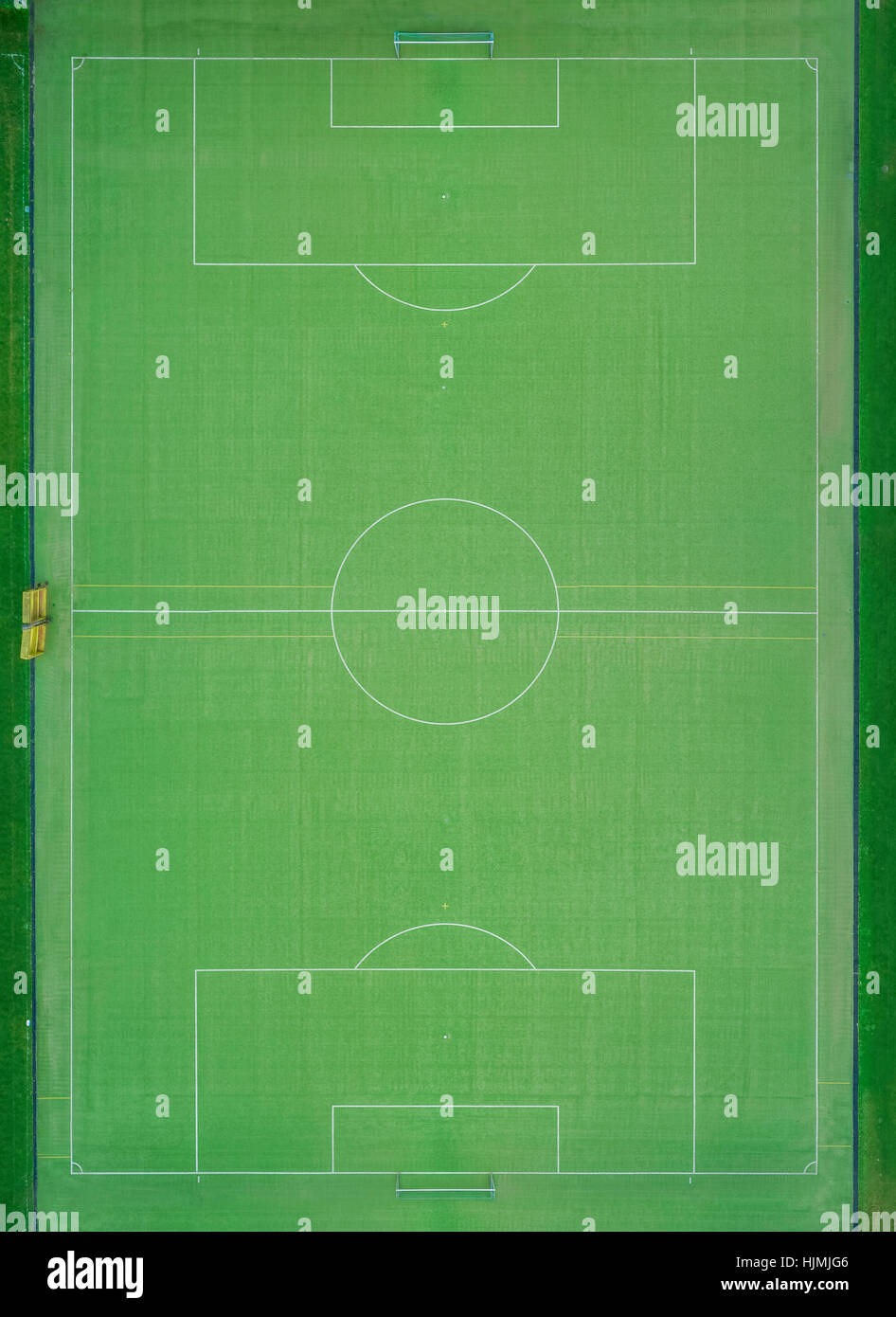 Empty football ground, top view Stock Photo - Alamy