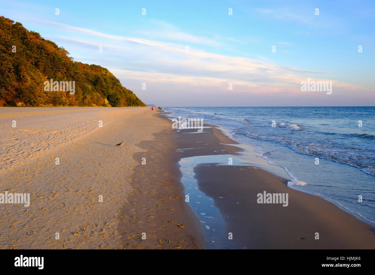Germany, Usedom, Bansin, beach at sunset Stock Photo - Alamy