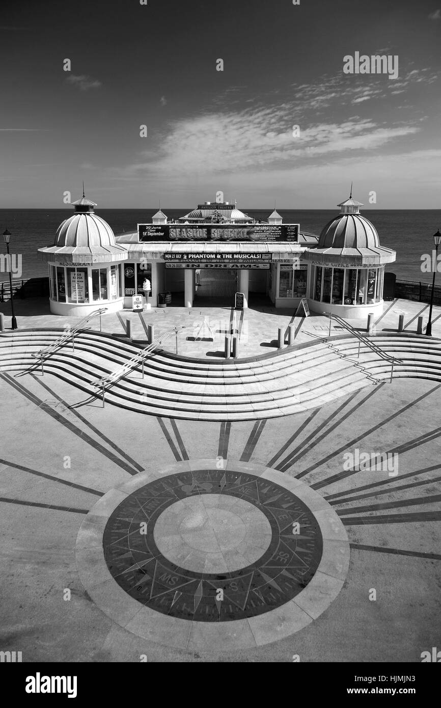 Summer, promenade, pier and Pavilion Theatre, Cromer town, North ...