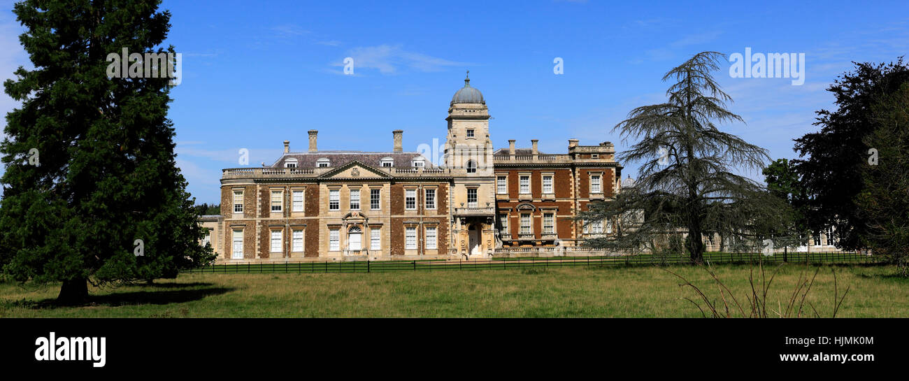 Summertime view of Narford Hall, Breckland , North Norfolk, England ...