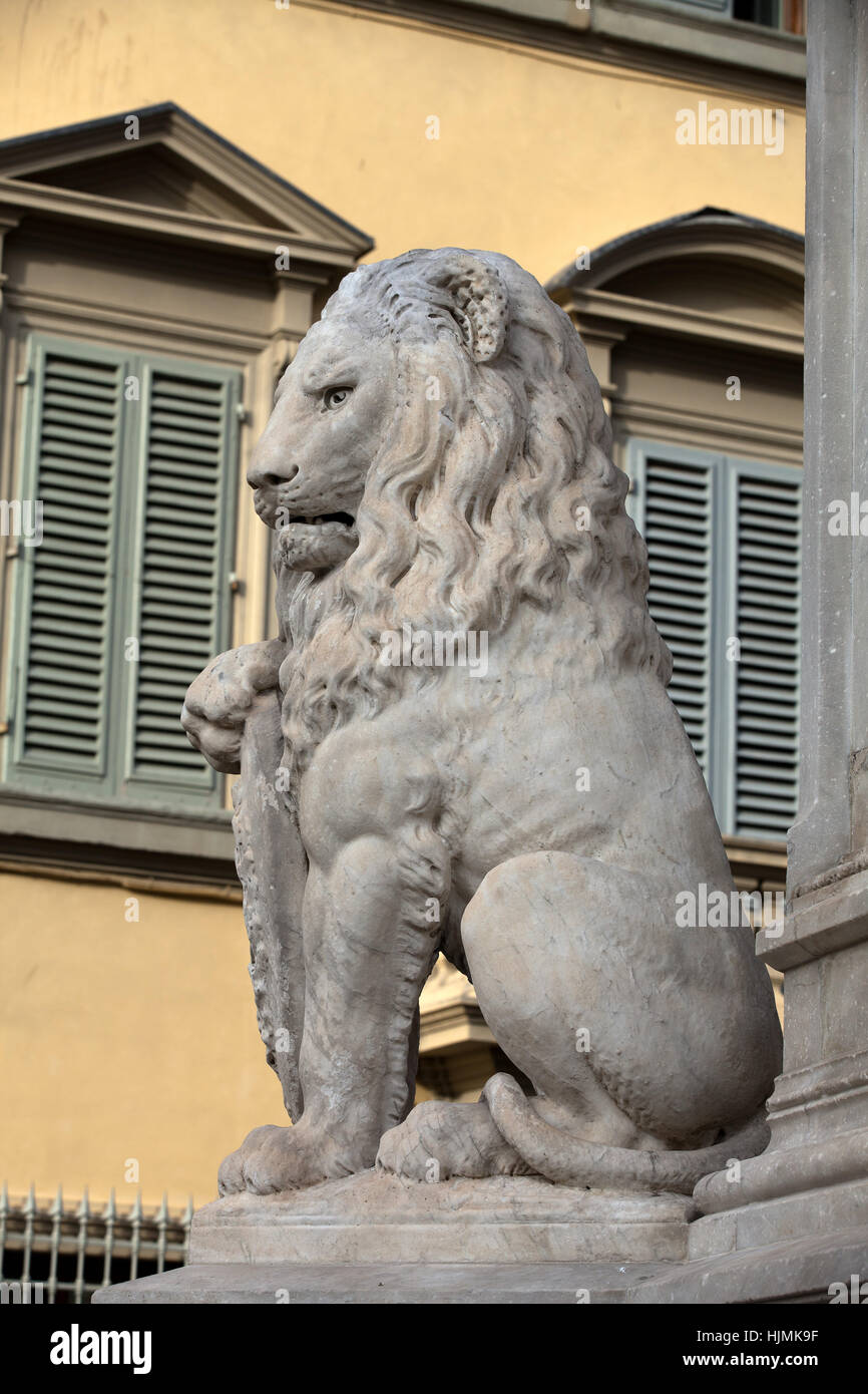 statue, lion, cat, big cat, feline predator, florence, animal, mammal ...