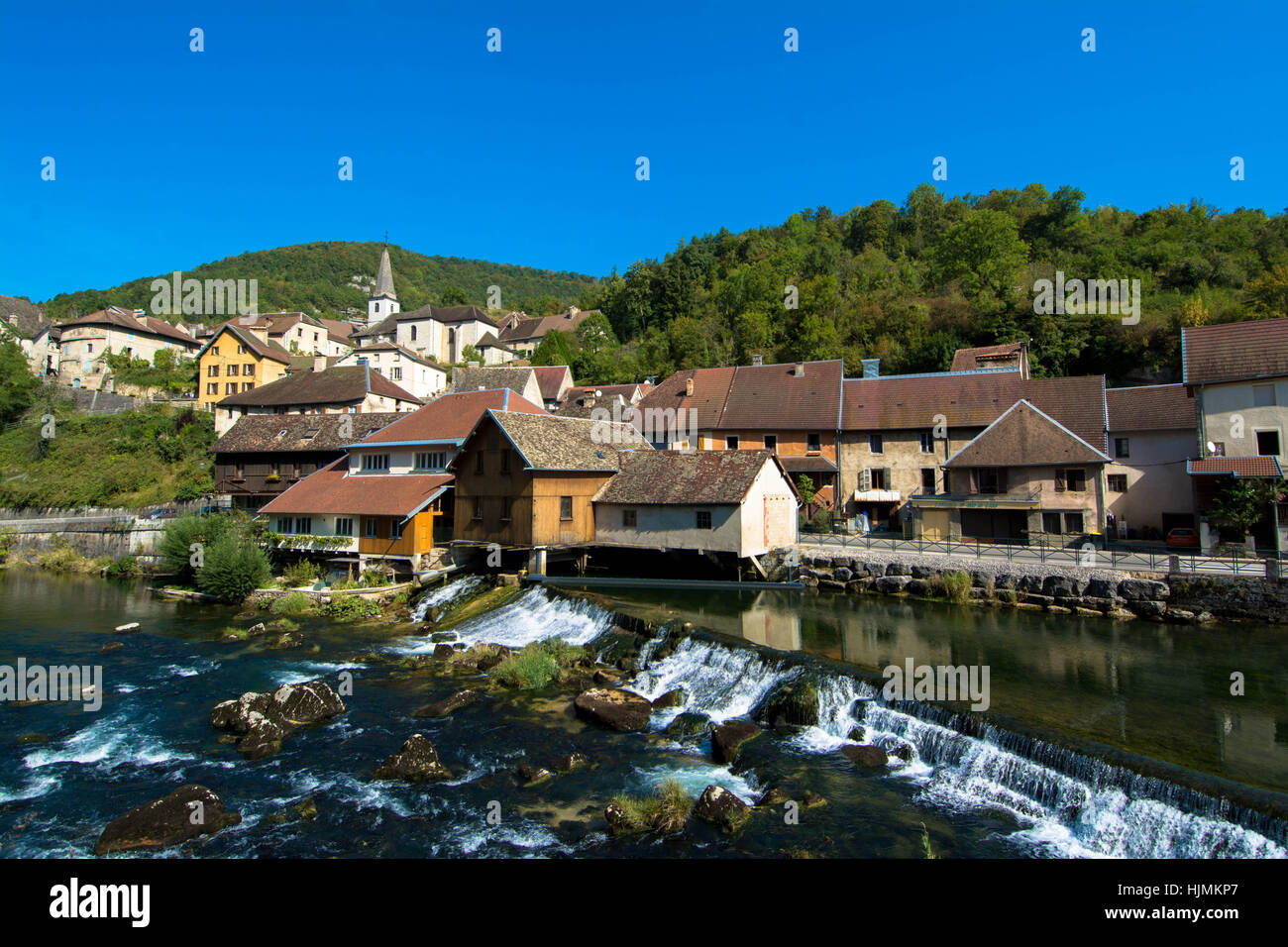 village of Lods in the Franche Comté. One of the 100 most beautiful ...