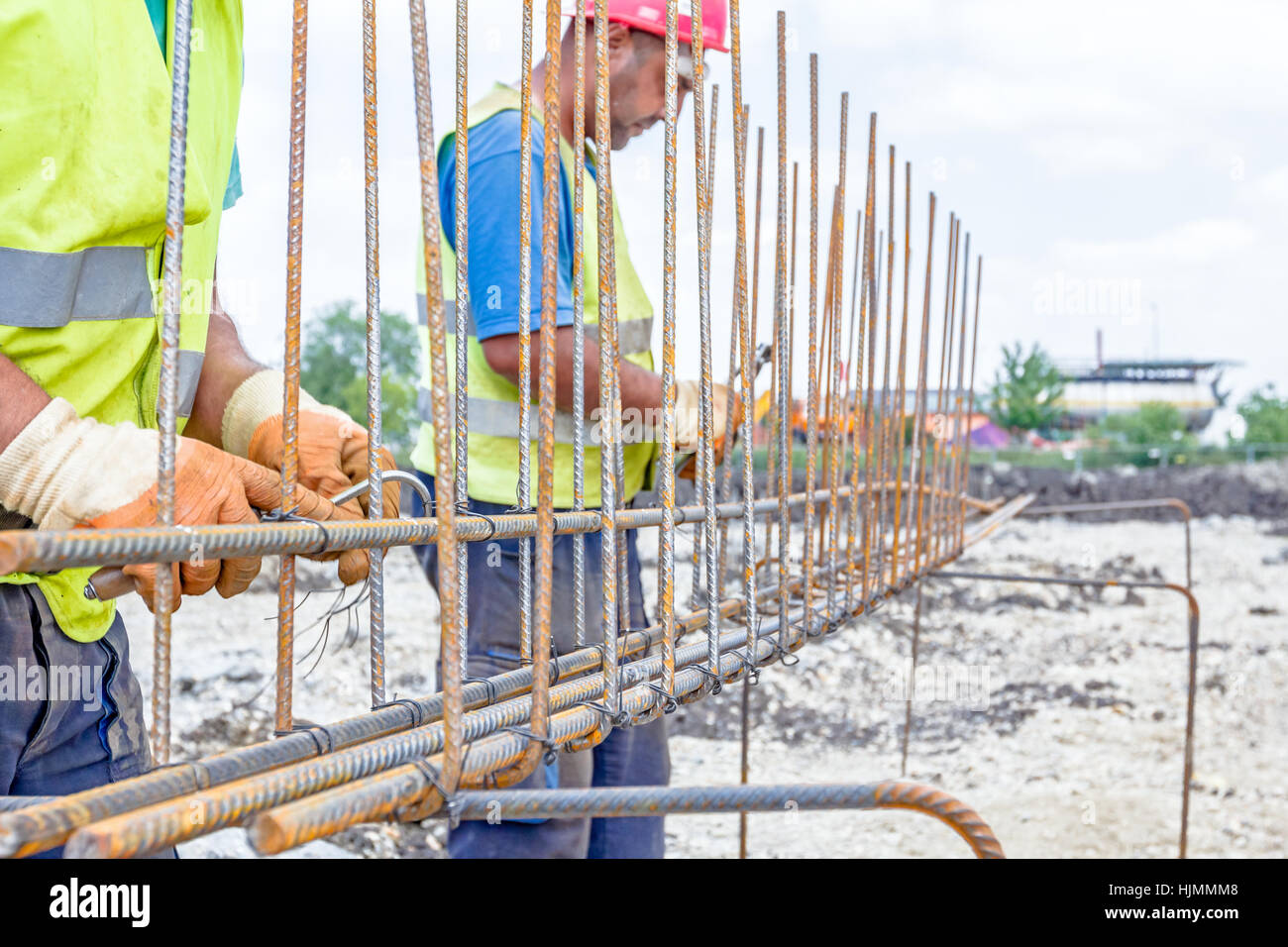 Tying rebar hi-res stock photography and images - Alamy