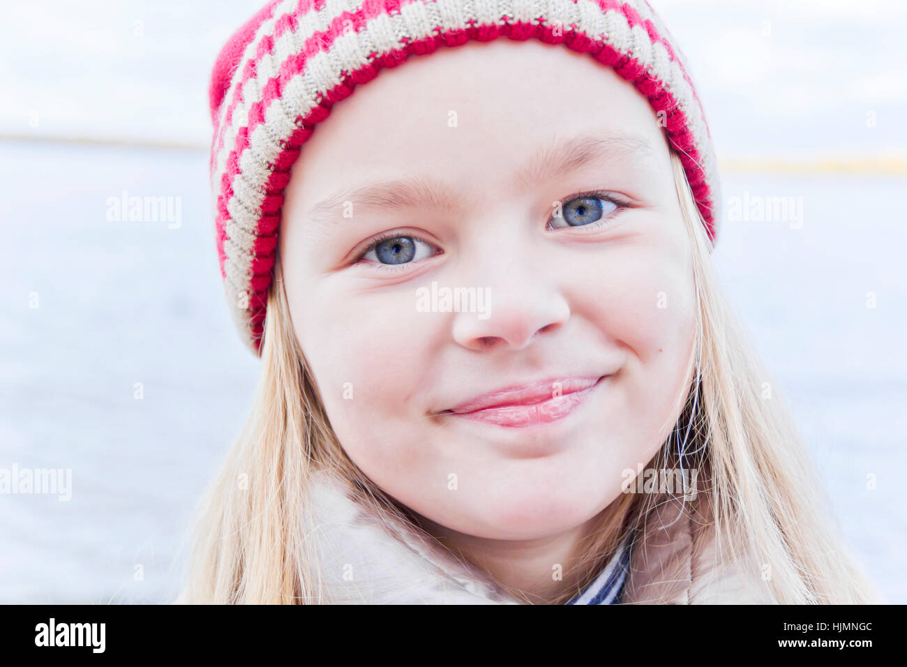 Cute caucasian kid in red hi-res stock photography and images - Alamy