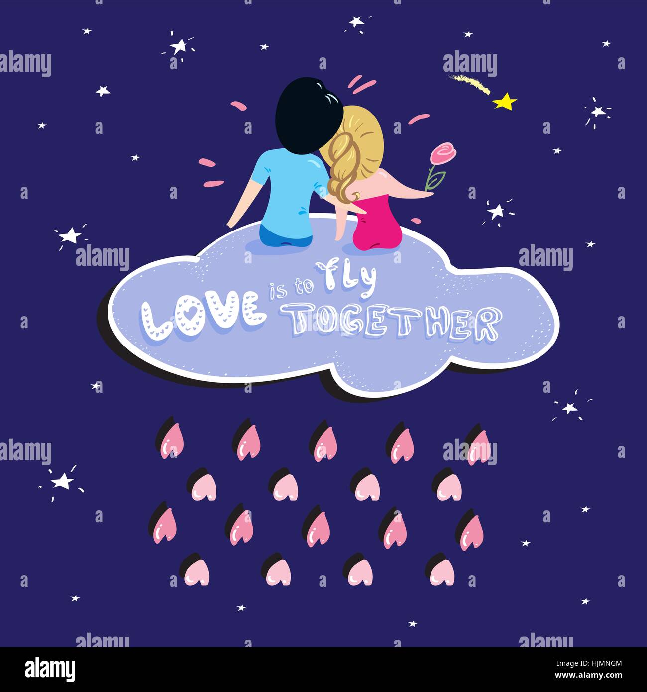 Funny girl love symbol Stock Vector Images - Alamy