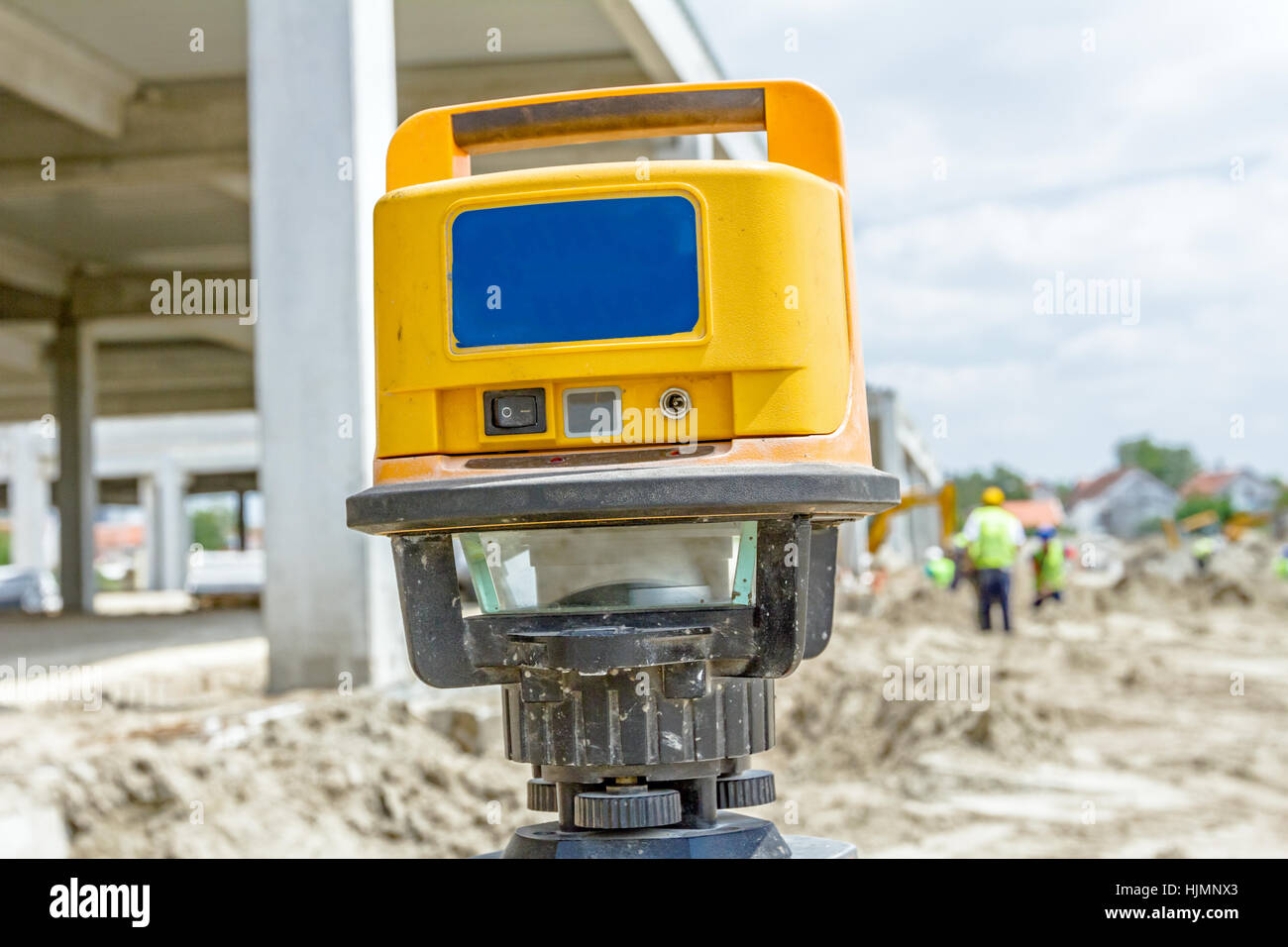 Red laser is leveling device central device to level construction site ...