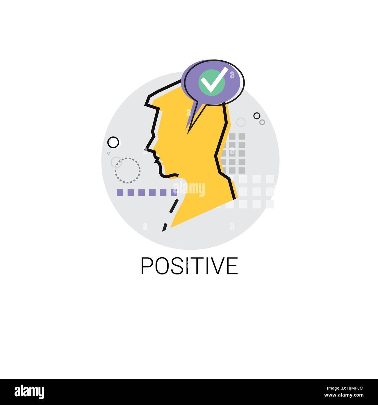 Positive Good Approved Profile Icon Avatar Stock Vector Image & Art - Alamy