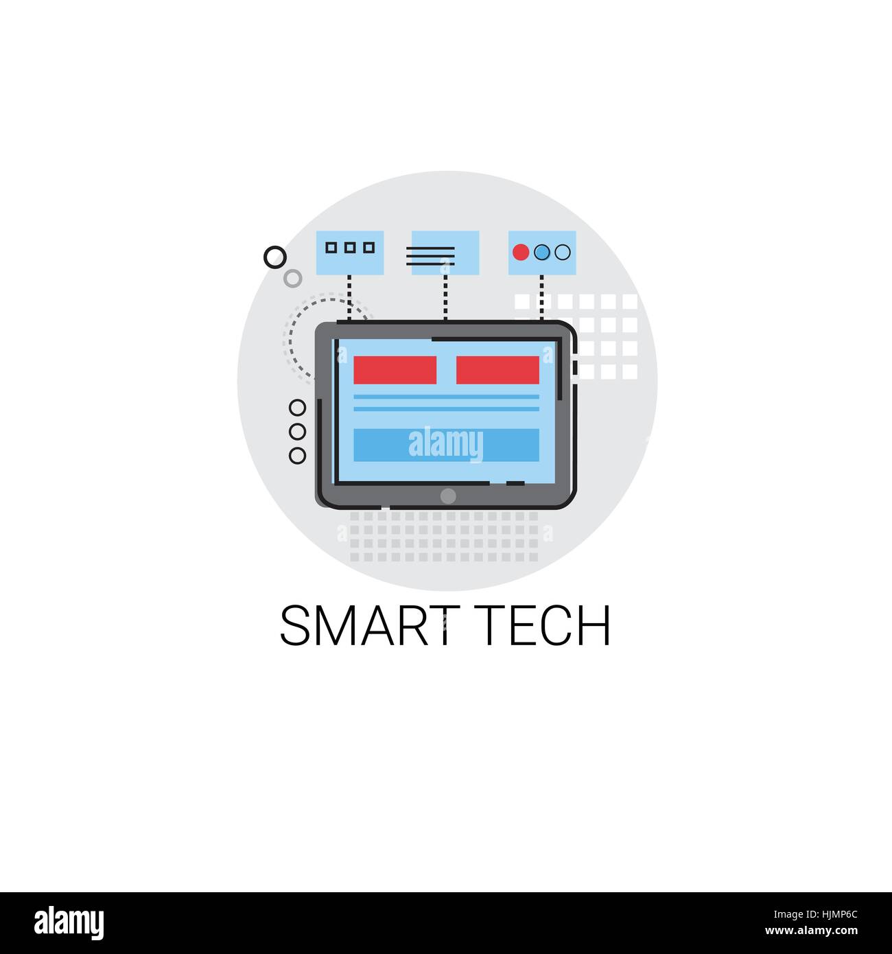 Technology devices concept line Cut Out Stock Images & Pictures - Alamy