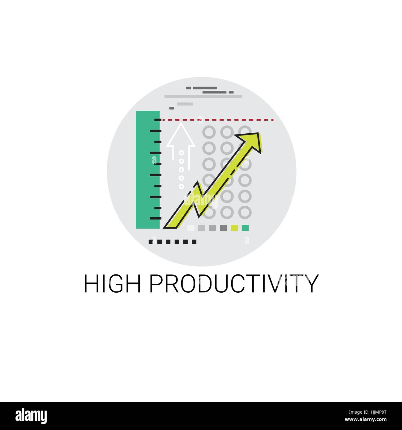 High Productivity Financial Growth Graph Success Business Icon Stock ...