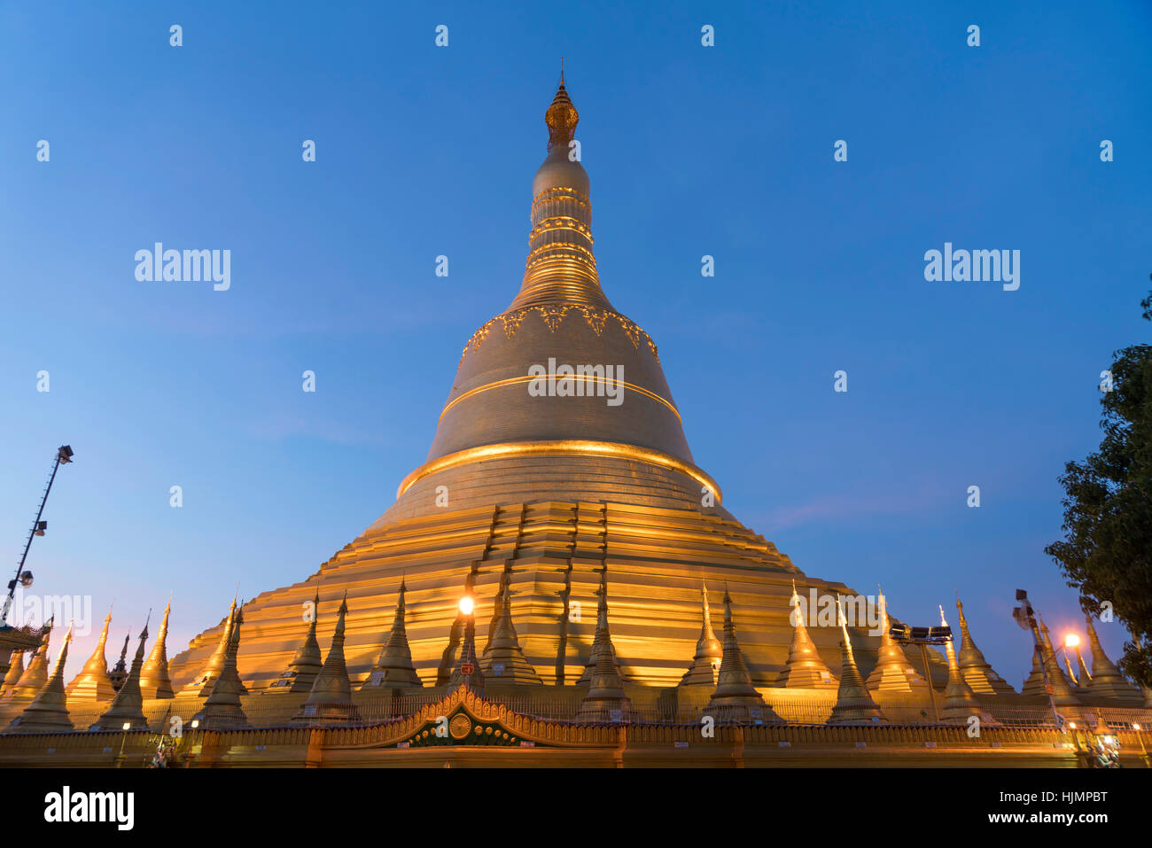 Myanmar, Bago, Shwemawdaw Pagoda at dusk Stock Photo - Alamy