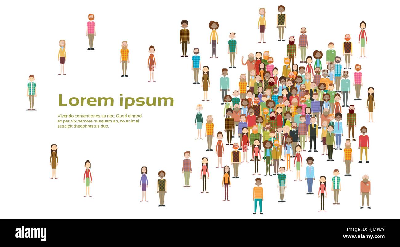 Crowd multi ethnic Stock Vector Images - Alamy