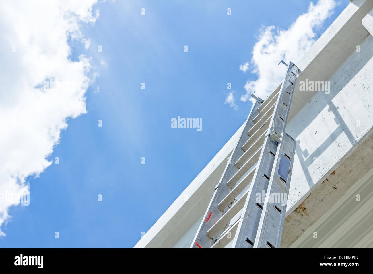 Architecture concept, concrete structure girders, ladder to the sky ...