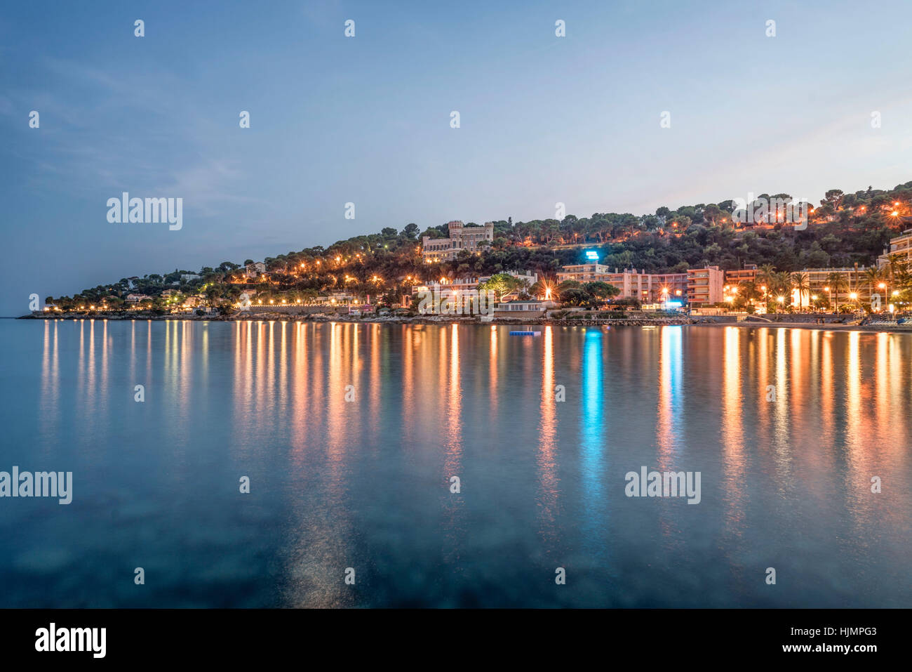 Cap Martin , twilight, Roquebrune-Cap-Martin, Cote d Azur, France Stock ...