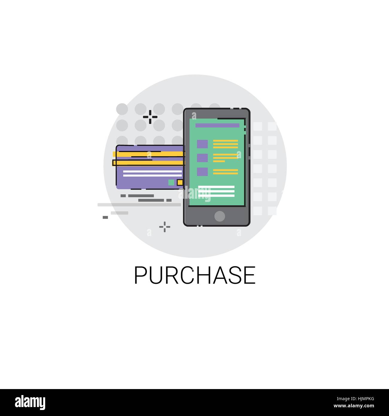 Mobile Purchase Shopping Online Icon Stock Vector Image & Art - Alamy